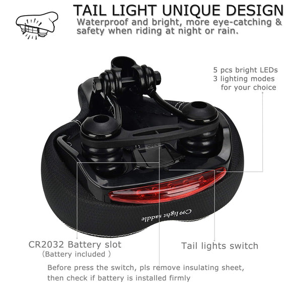 DAWAY Comfortable Men Women Bike Seat - Soft Memory Foam Padded Bicycl ...