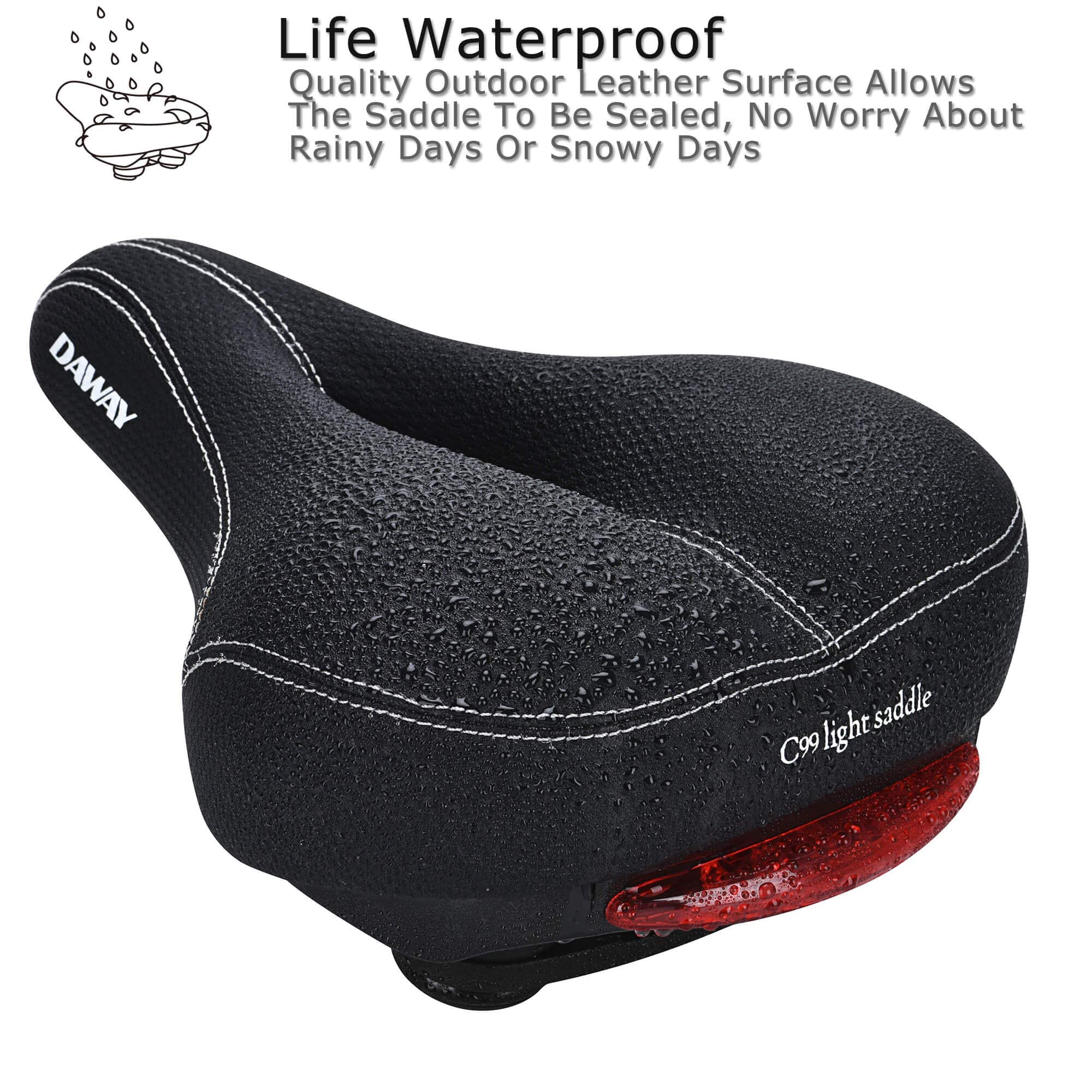 DAWAY Comfortable Men Women Bike Seat - Soft Memory Foam Padded Bicycl ...