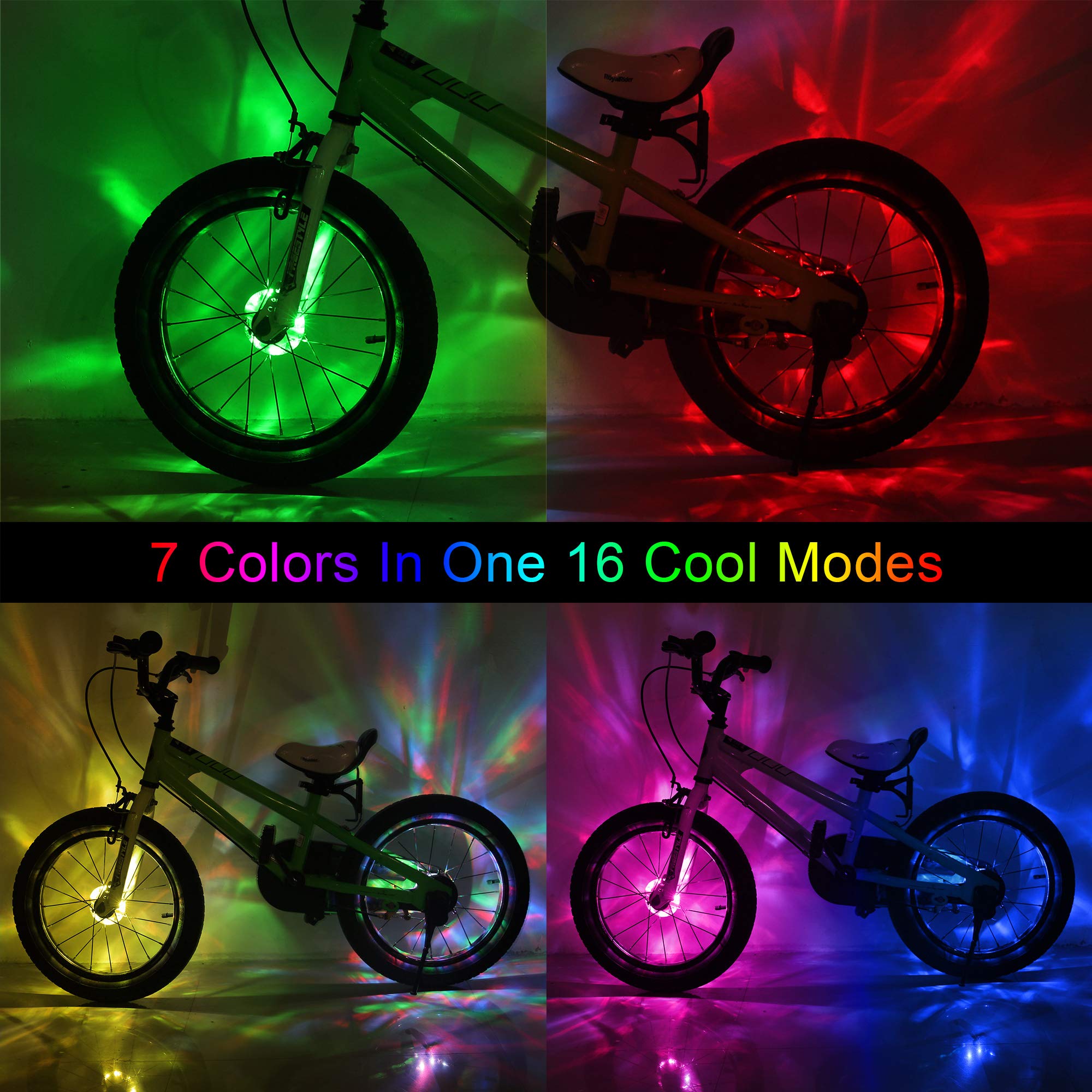 DAWAY Rechargeable Bike Wheel Lights - A16 Cool Led Bicycle Tire Light ...